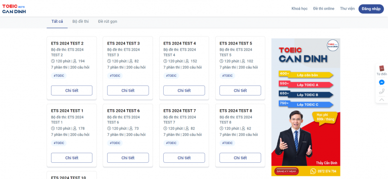 Download trọn bộ đề ETS TOEIC 2024 2023 mới nhất